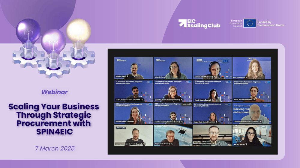 Webinar recap: “Scaling your business through strategic procurement with SPIN4EIC”